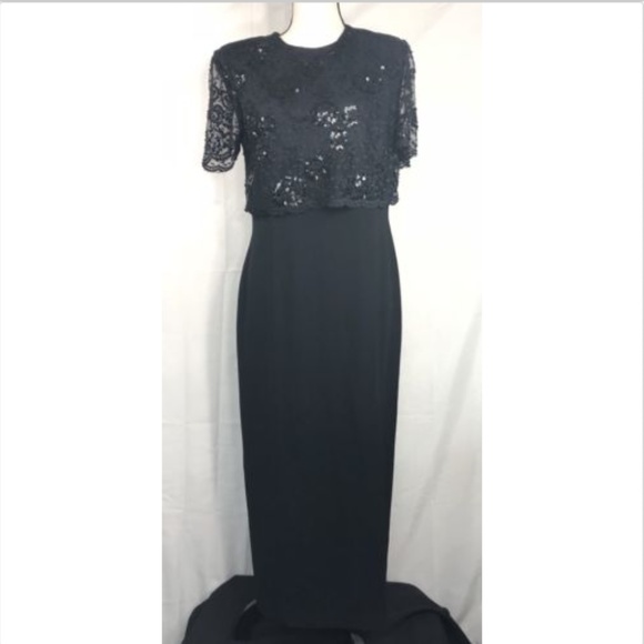 Patrick Collection | Dresses | Patrick Collection Mesh Long Dress Front ...